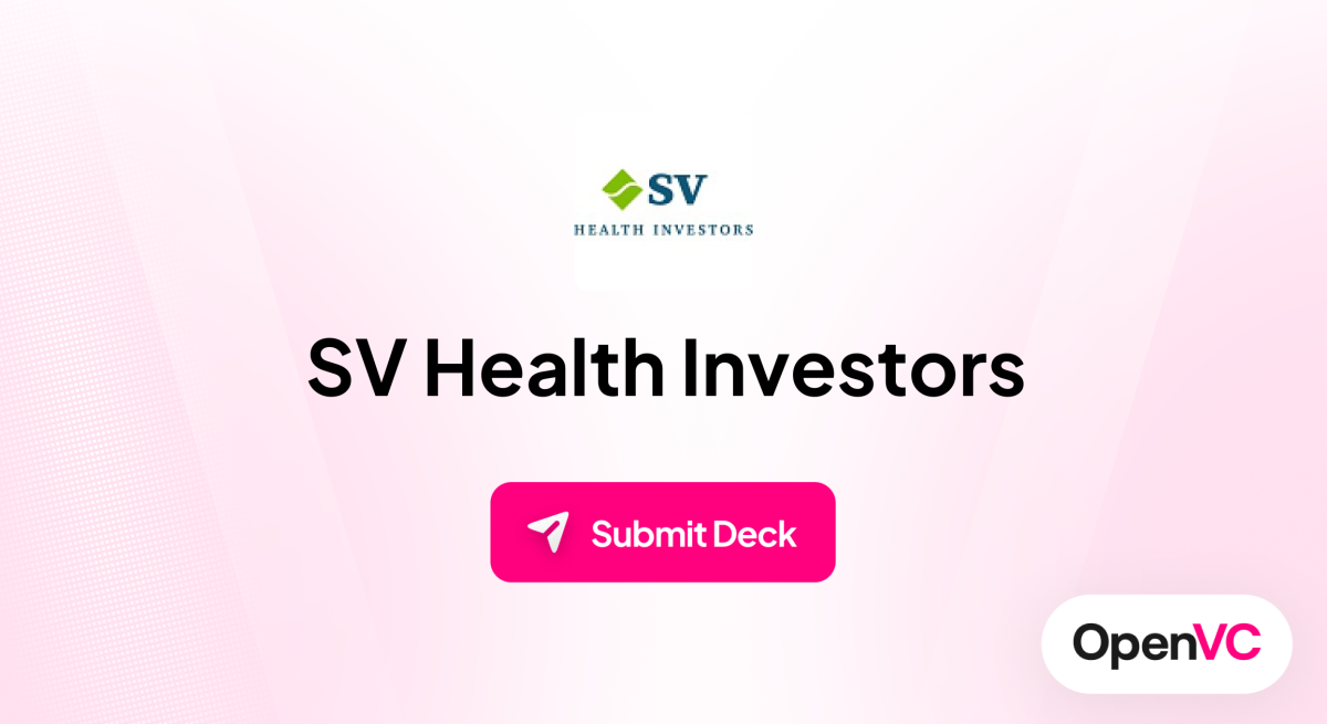 SV Health Investors | Investor Profile, Funding Criteria & Team
